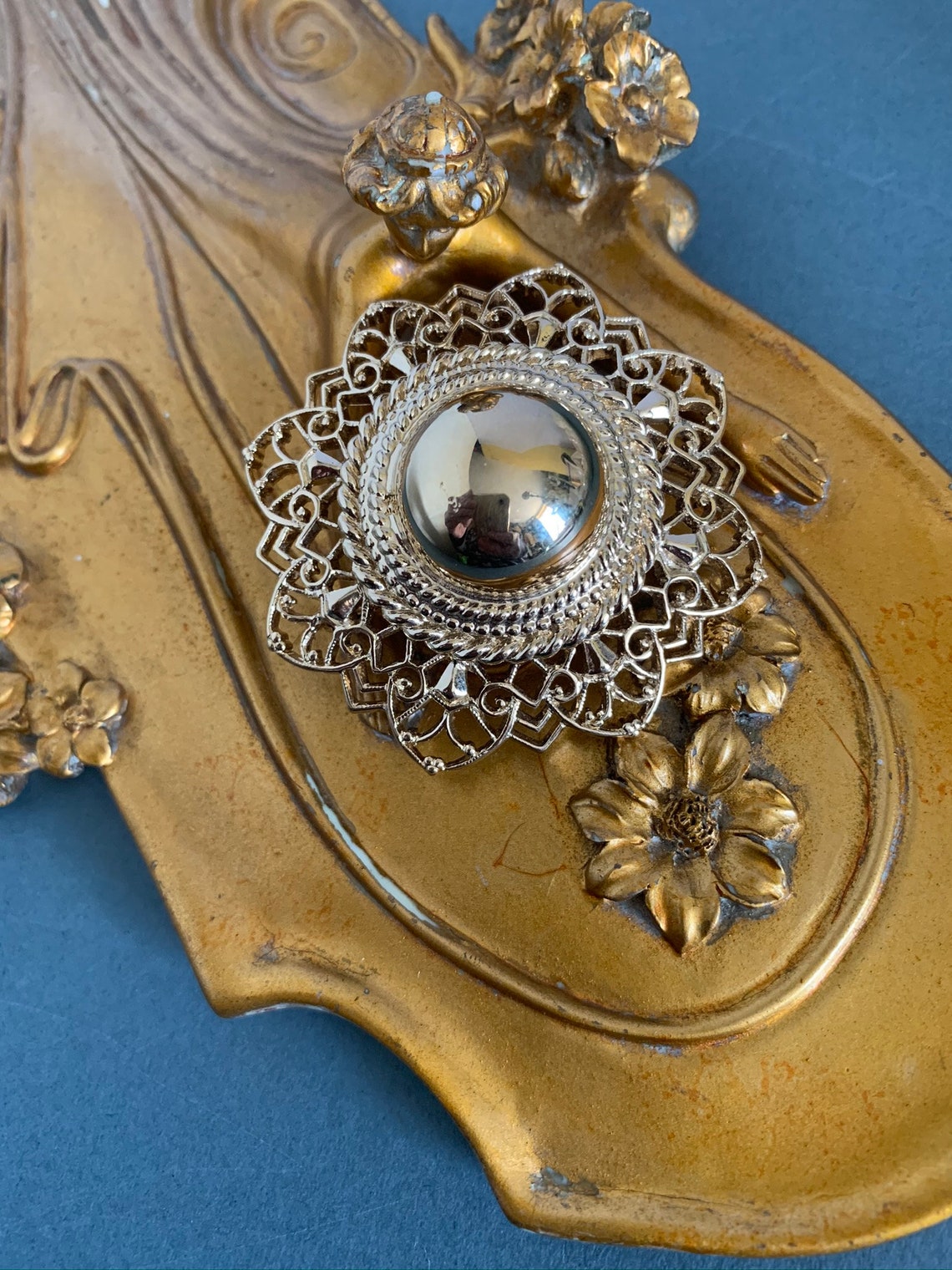 Vintage Trifari Pin Gold Tone Brooch Signed | Etsy