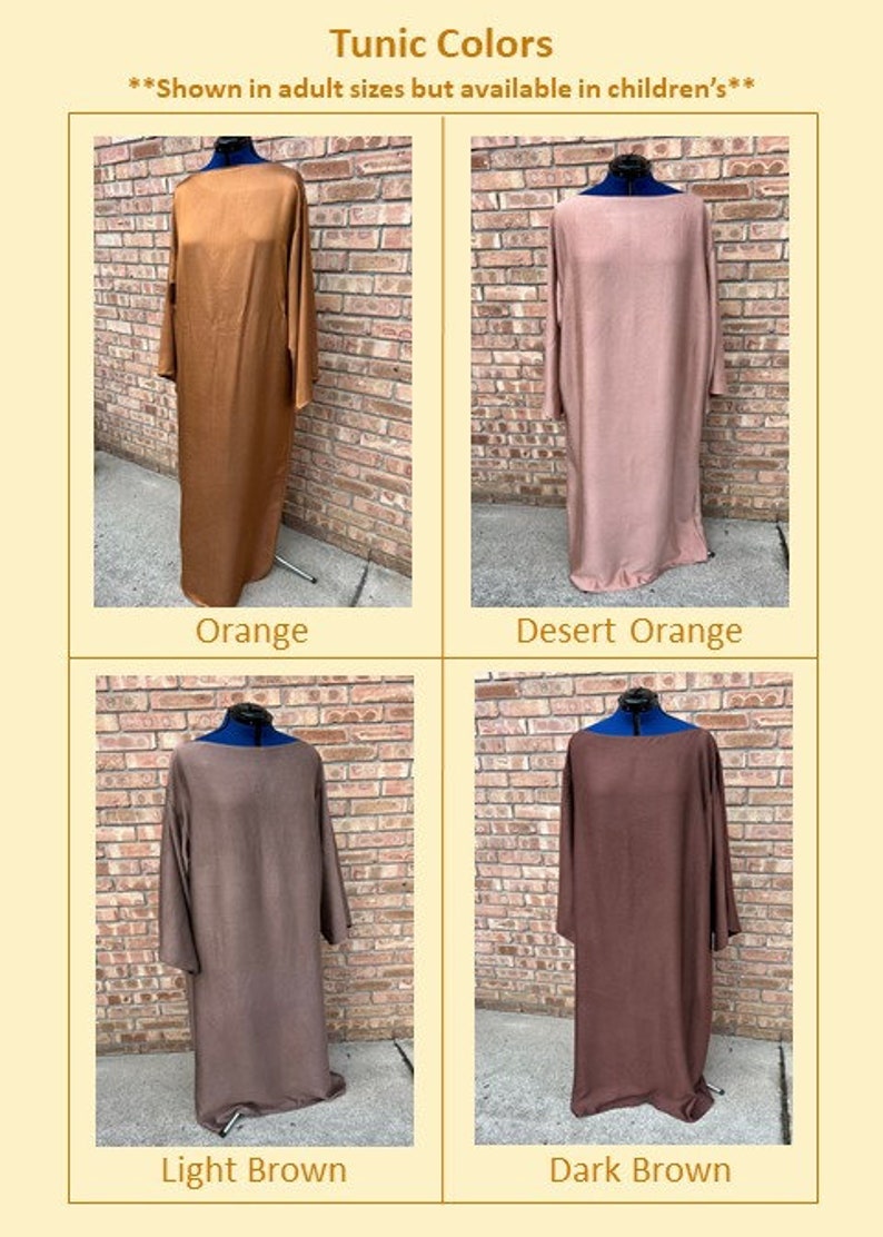 Children Youth the Chosen Unisex Bible Times Costume Tunic Head ...