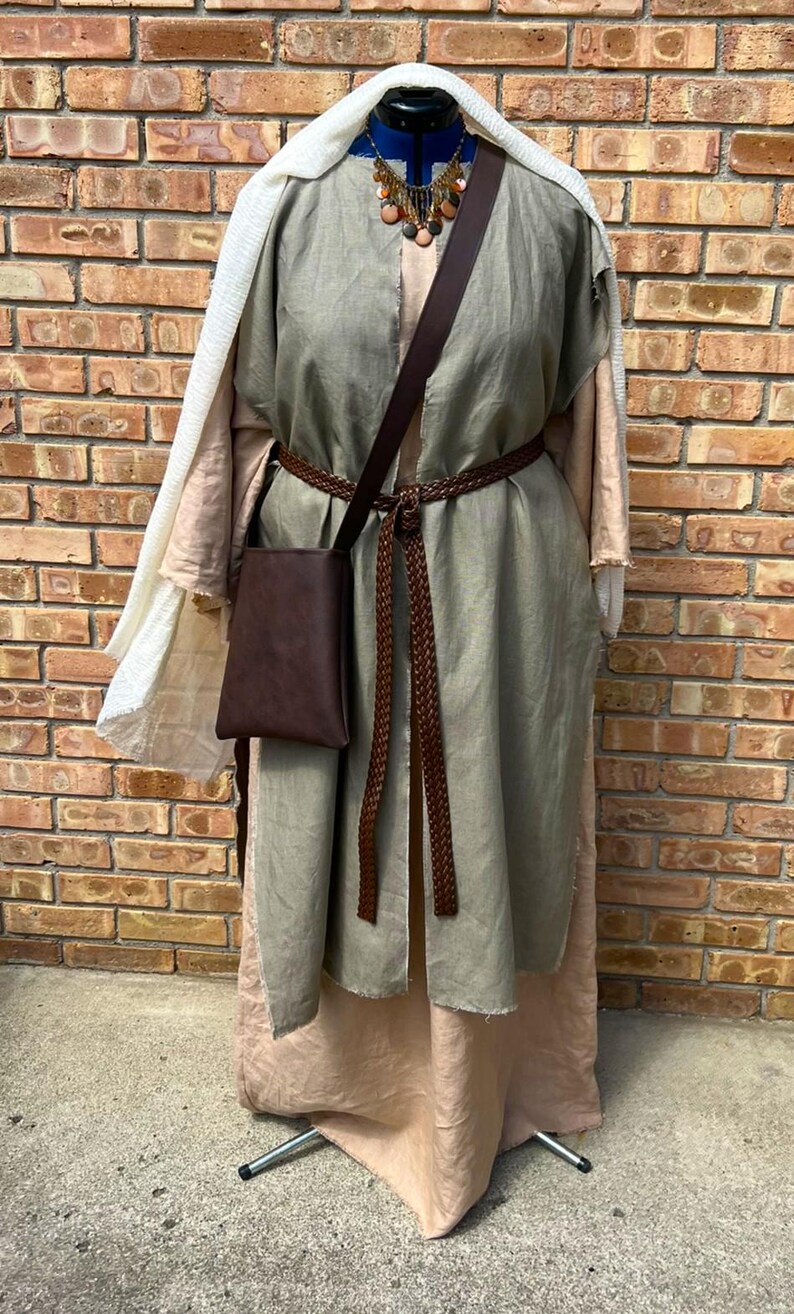 Linen Tunic & Vest (sash) the Chosen Unisex Adult Bible Times Costume ...