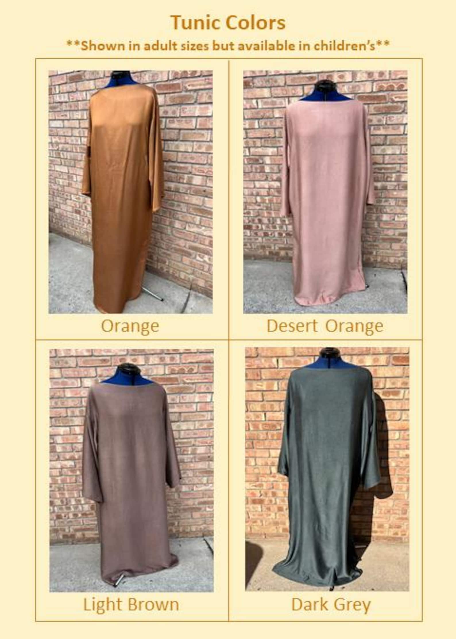 Children Youth the Chosen Unisex Bible Times Costume Tunic Head ...