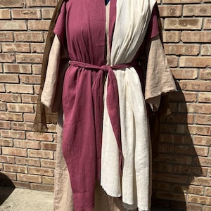 Linen Tunic & Vest (sash) the Chosen Unisex Adult Bible Times Costume ...