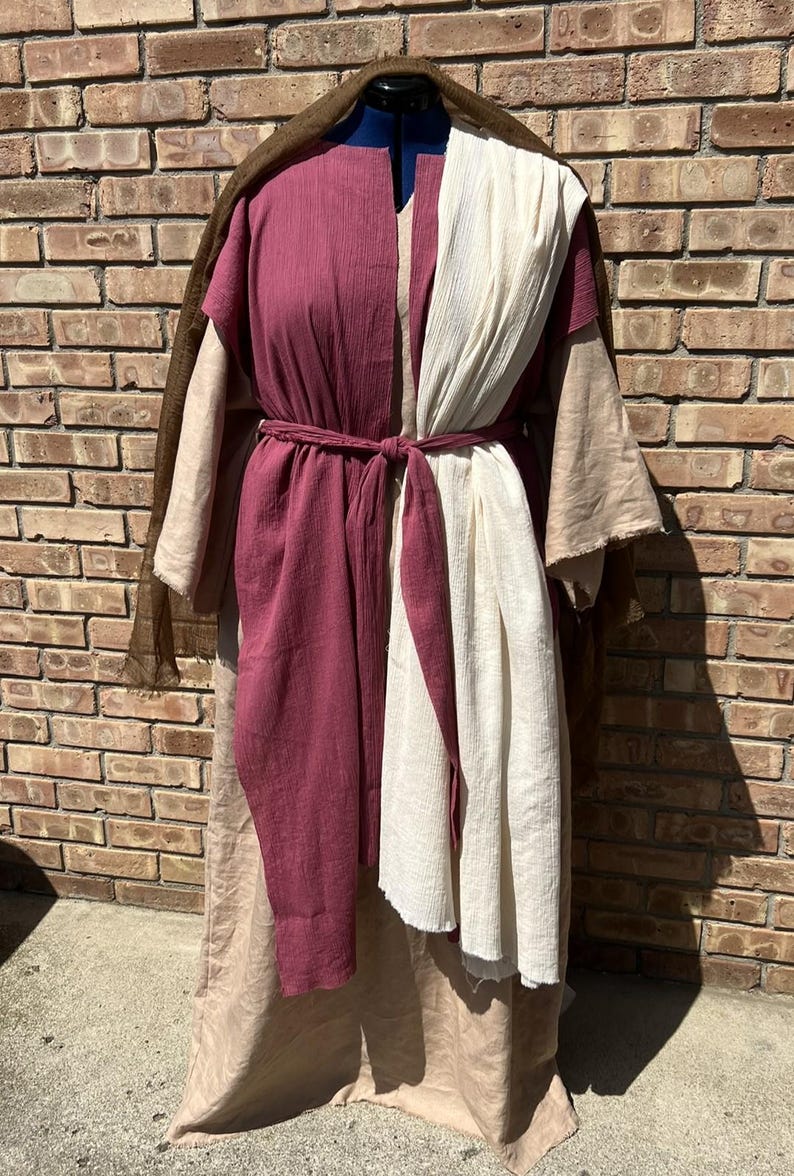 Linen Tunic & Vest (sash) the Chosen Unisex Adult Bible Times Costume ...