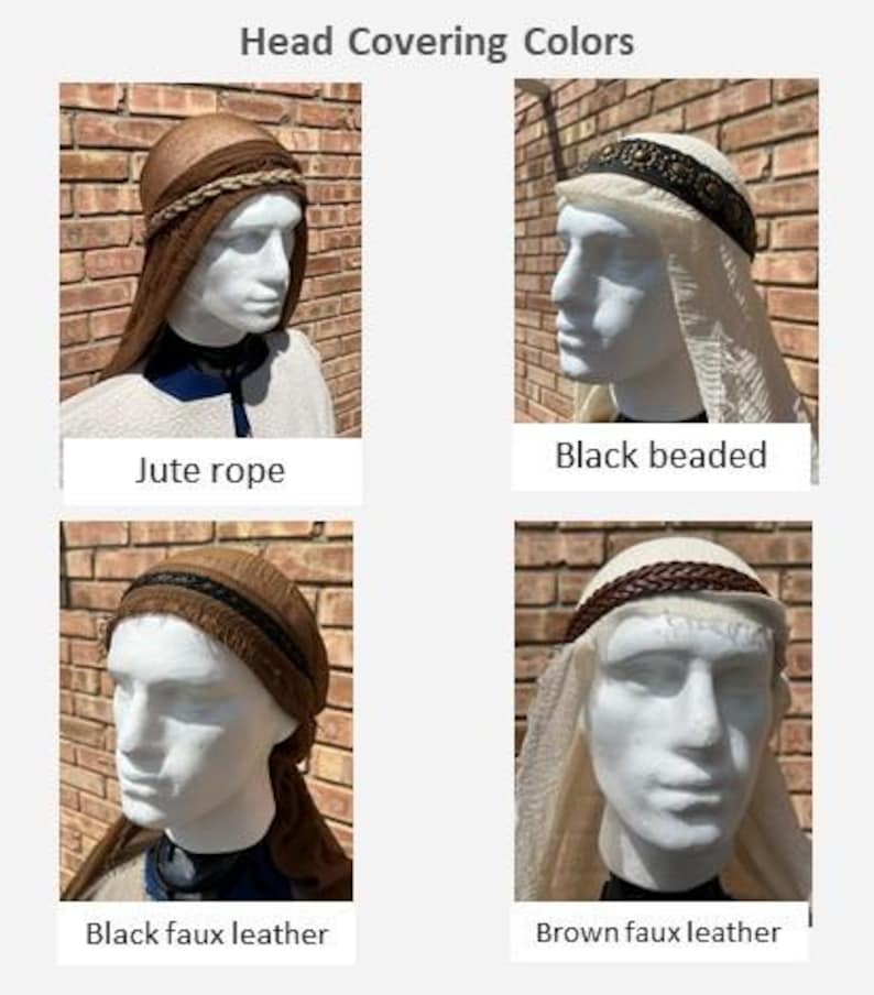 Bible Head Coverings and Ties the Chosen Times Costume Leather Head ...