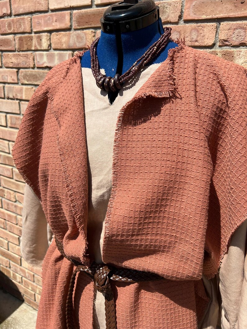 Linen Tunic & Vest (sash) the Chosen Unisex Adult Bible Times Costume ...