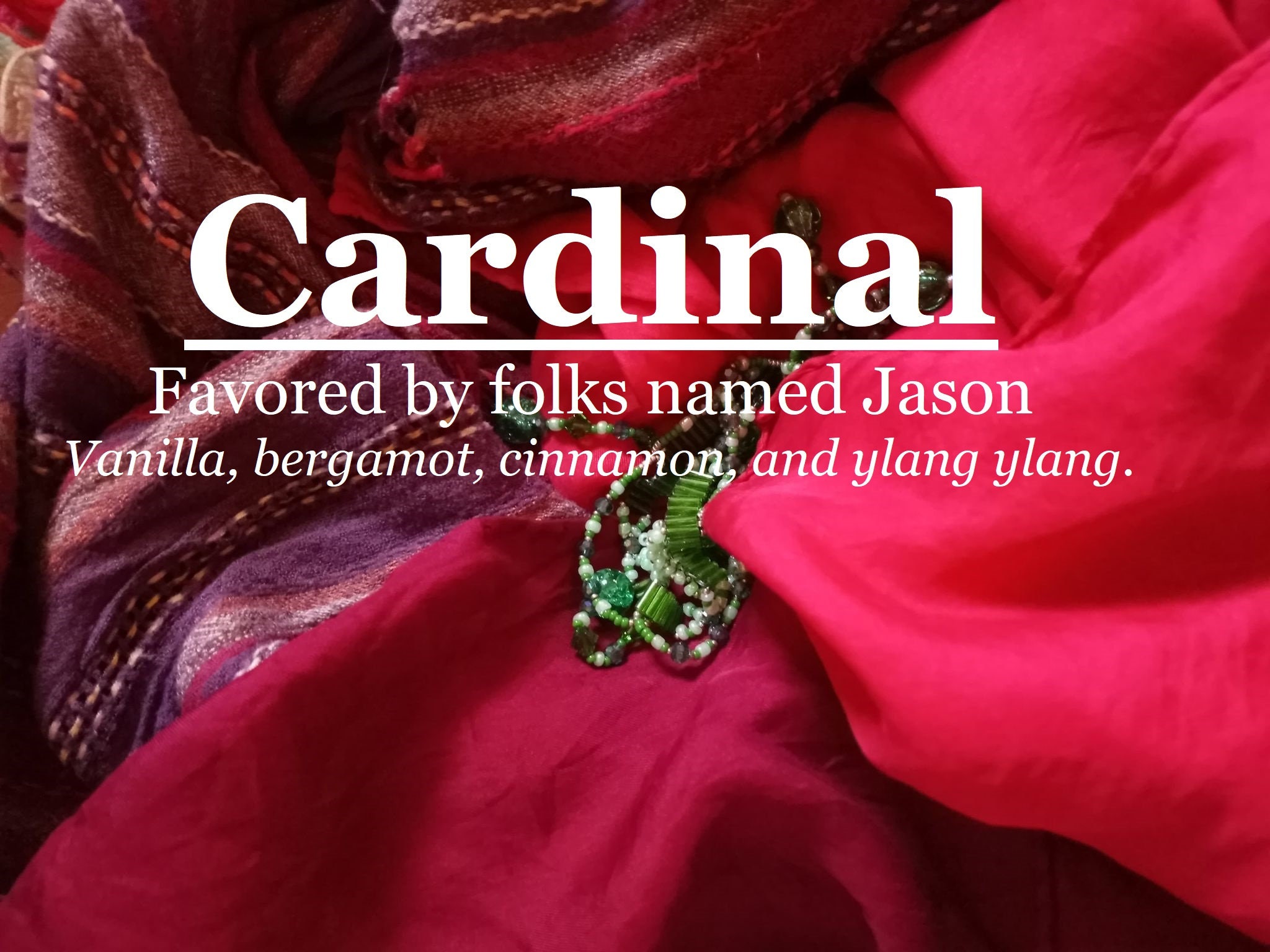 Cardinal Fragrance Favored by People Named Jason vanilla | Etsy