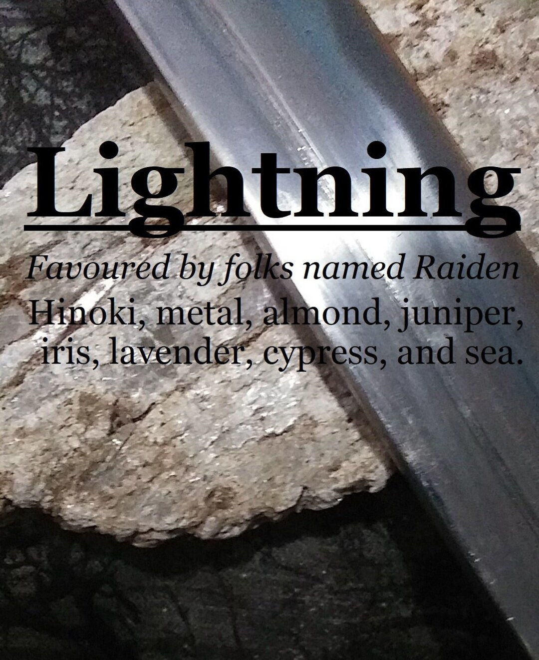 Lightning Fragrance, Favoured by Folks Named Raiden (hinoki, Metal ...