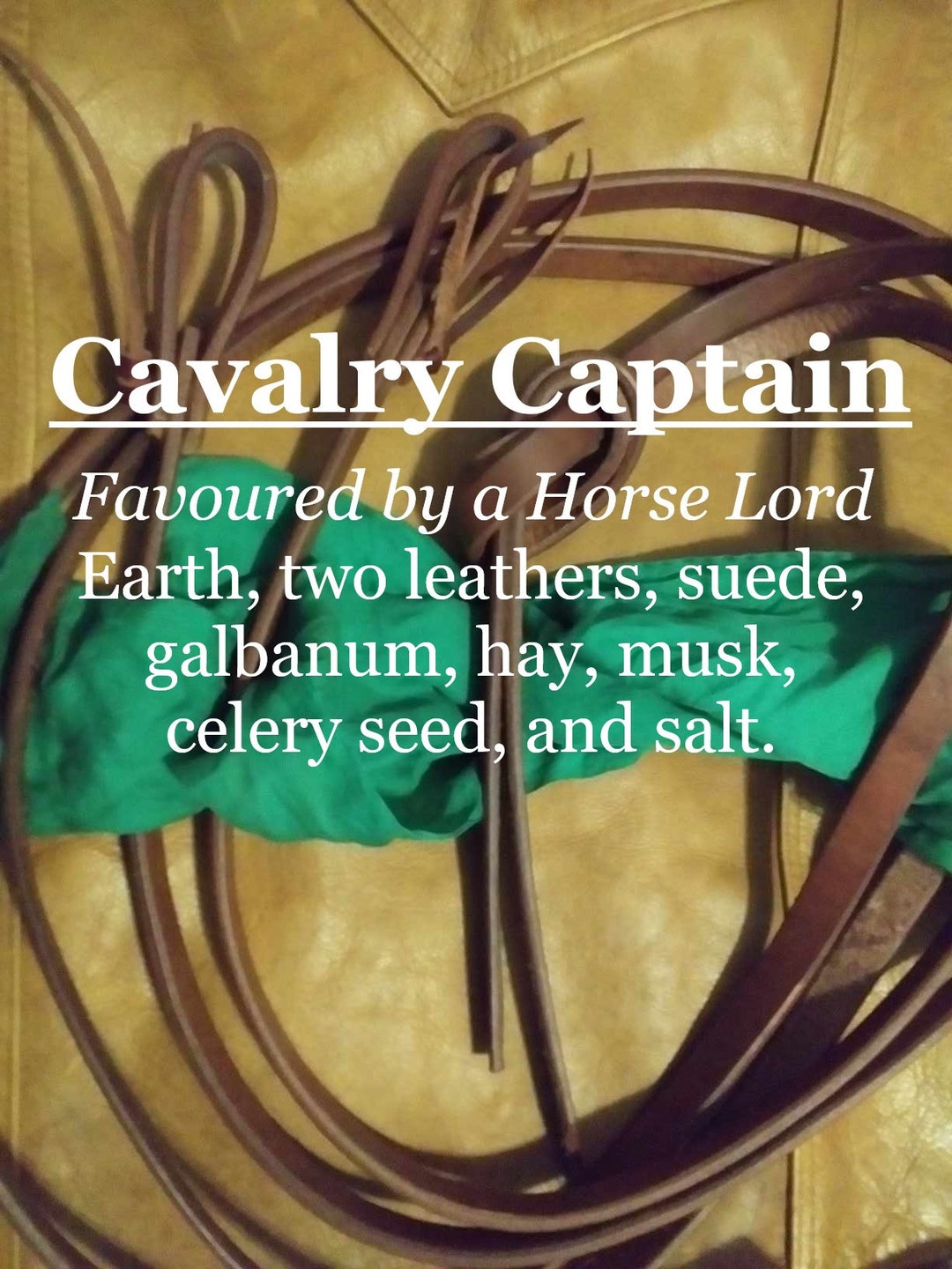 Cavalry Captain Fragrance (earth, Leather, Suede, Galbanum, Hay, Celery Seed, Salt) - Etsy