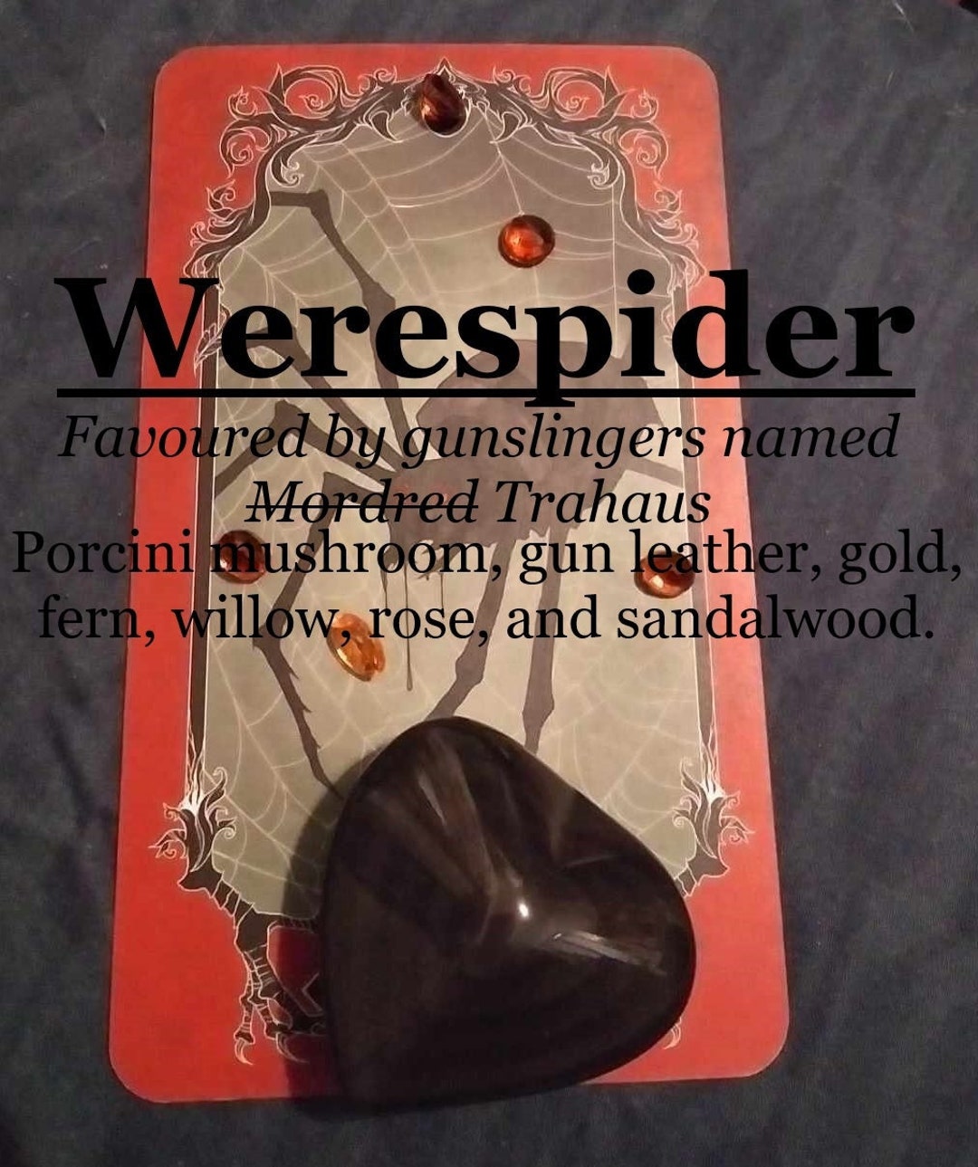 Werespider Fragrance (porcini Mushroom, Gold, Fern, Willow, Red Roses, Sandalwood, Leather) - Etsy