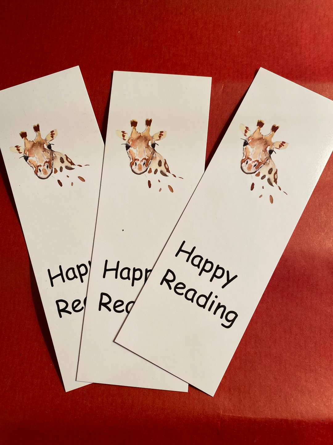 Watercolor Giraffe Bookmark: Animal Art, Stocking Stuffer - Etsy