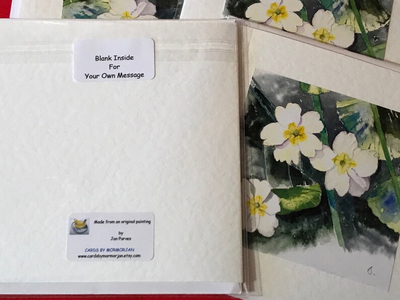 Handmade Primrose Watercolour Cards a Set of Four - Etsy