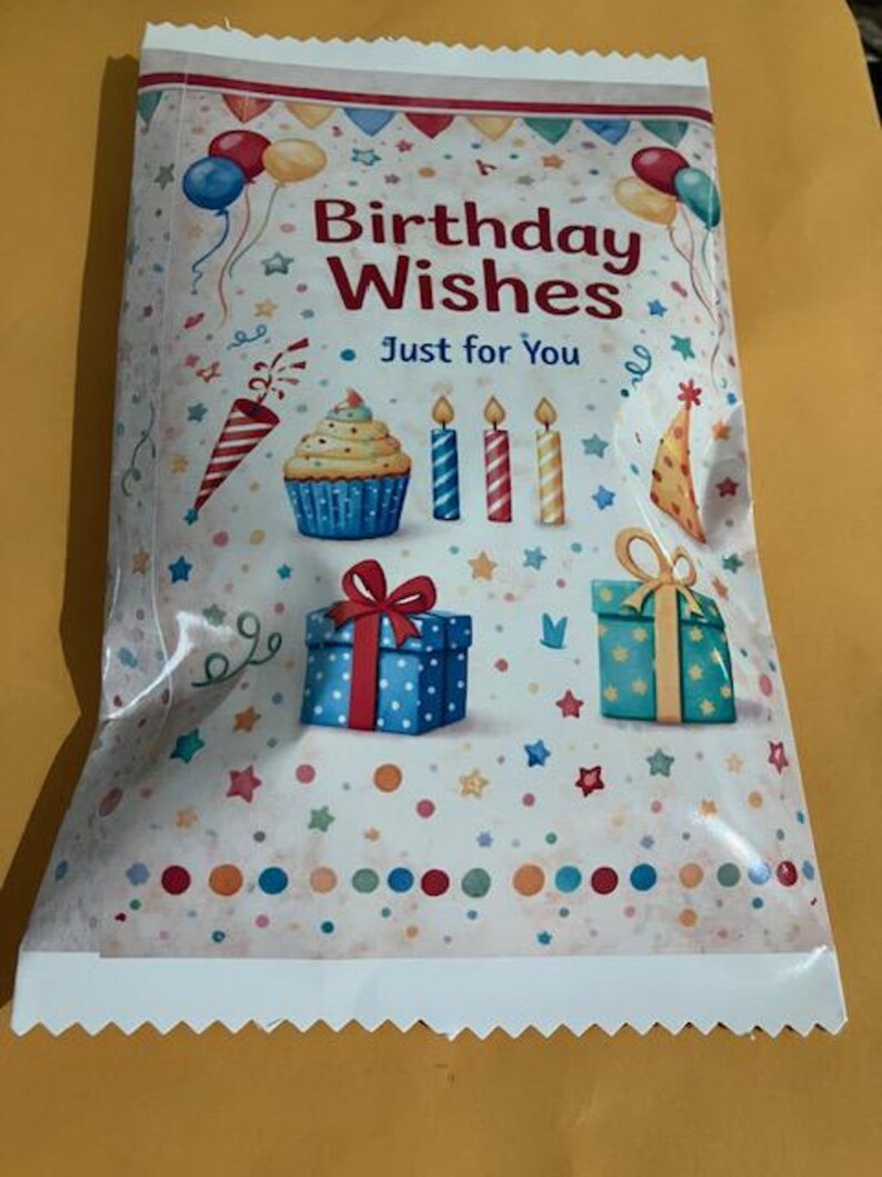 Birthday Wishes Treat Bag Printable – Kids Party Snack Bags - Etsy