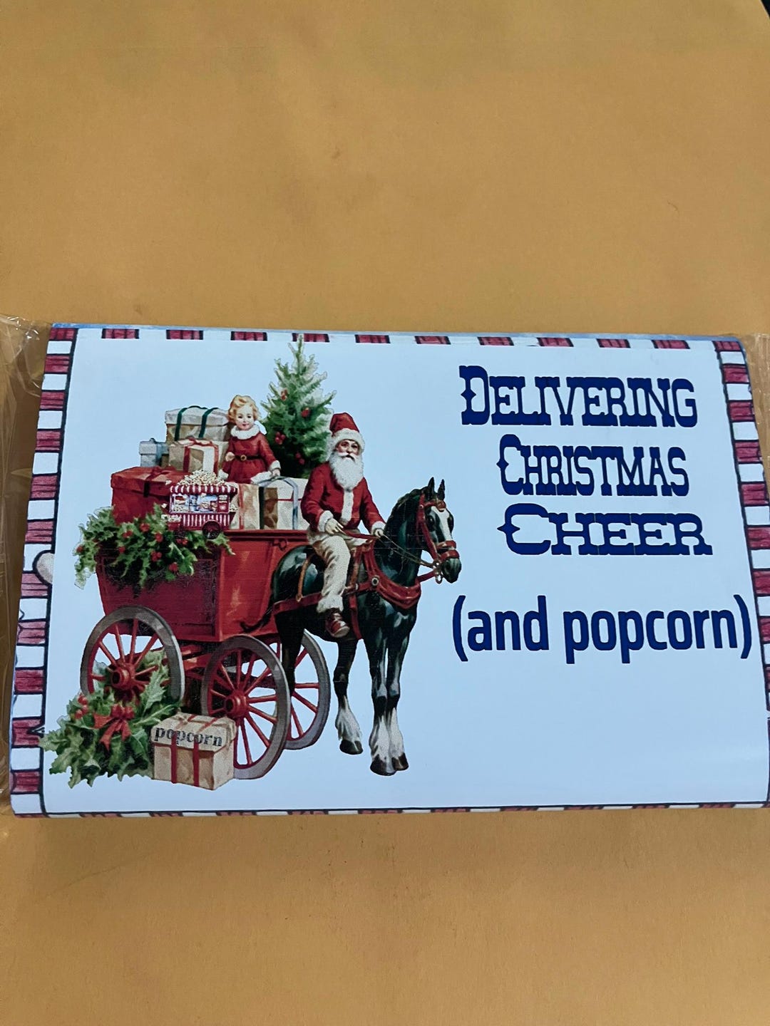 Delivering Christmas Cheer Movie Night Popcorn Wrapper | Cozy Printable ...