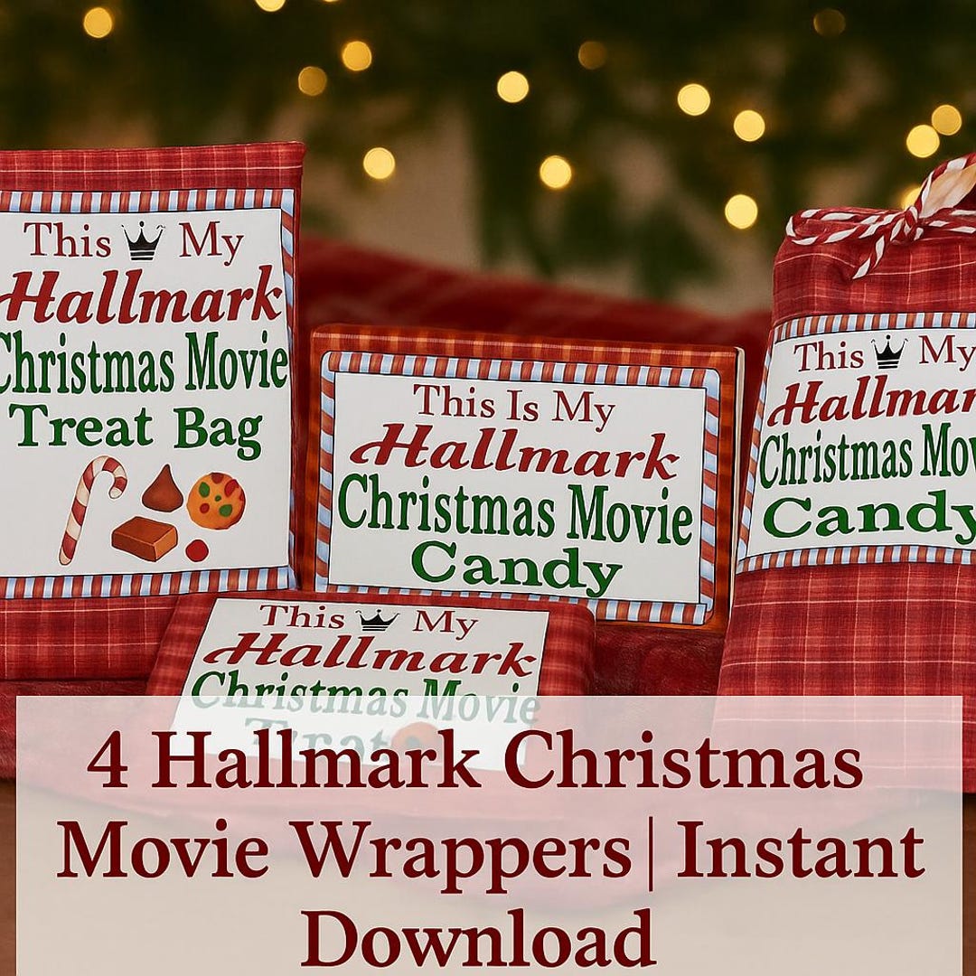 Hallmark Christmas Movie Printable Bundle • 4 Treat Wrappers Set - Etsy