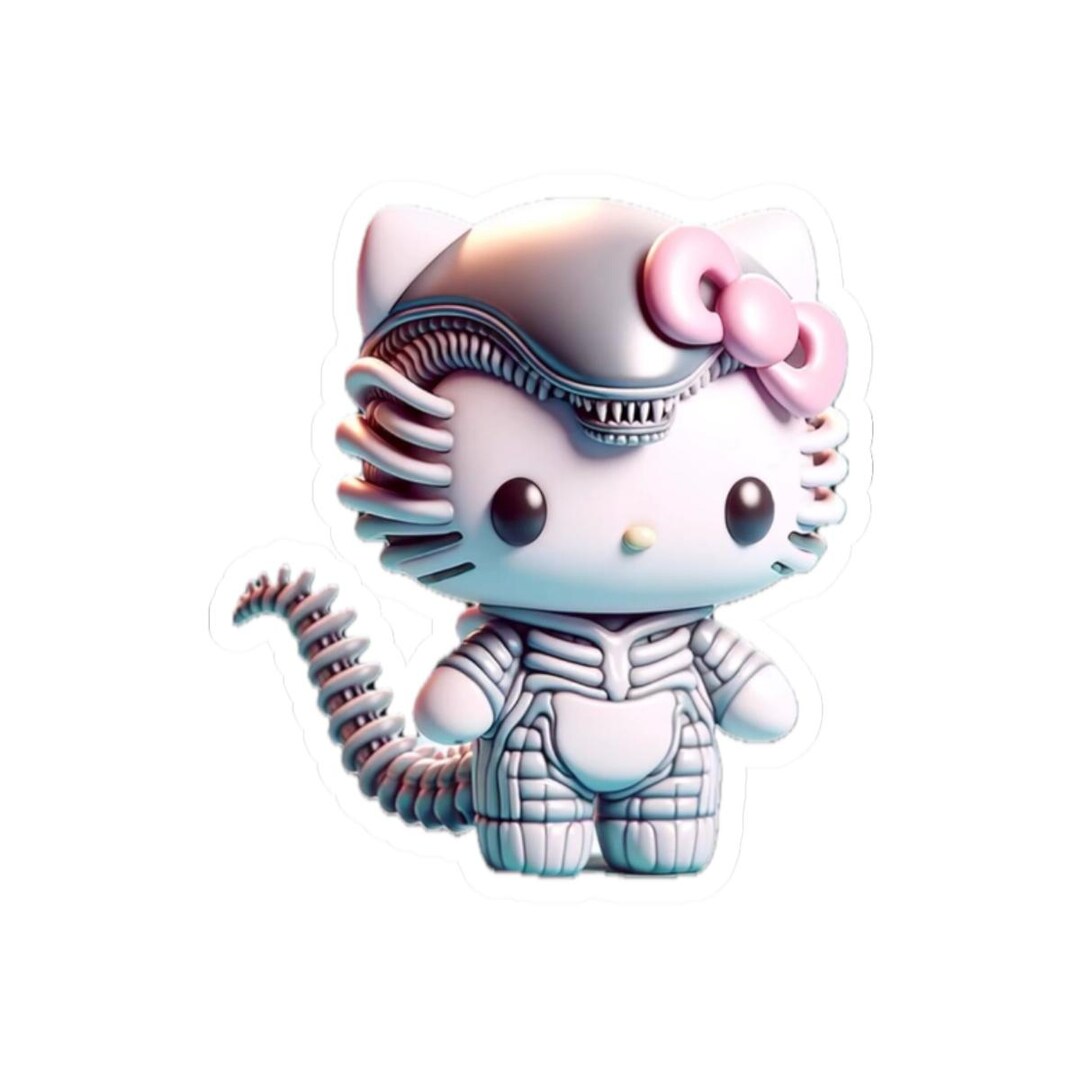 Gothic Hello Kitty Sticker, Cute Vinyl Decal for Laptop, Phone, Water ...
