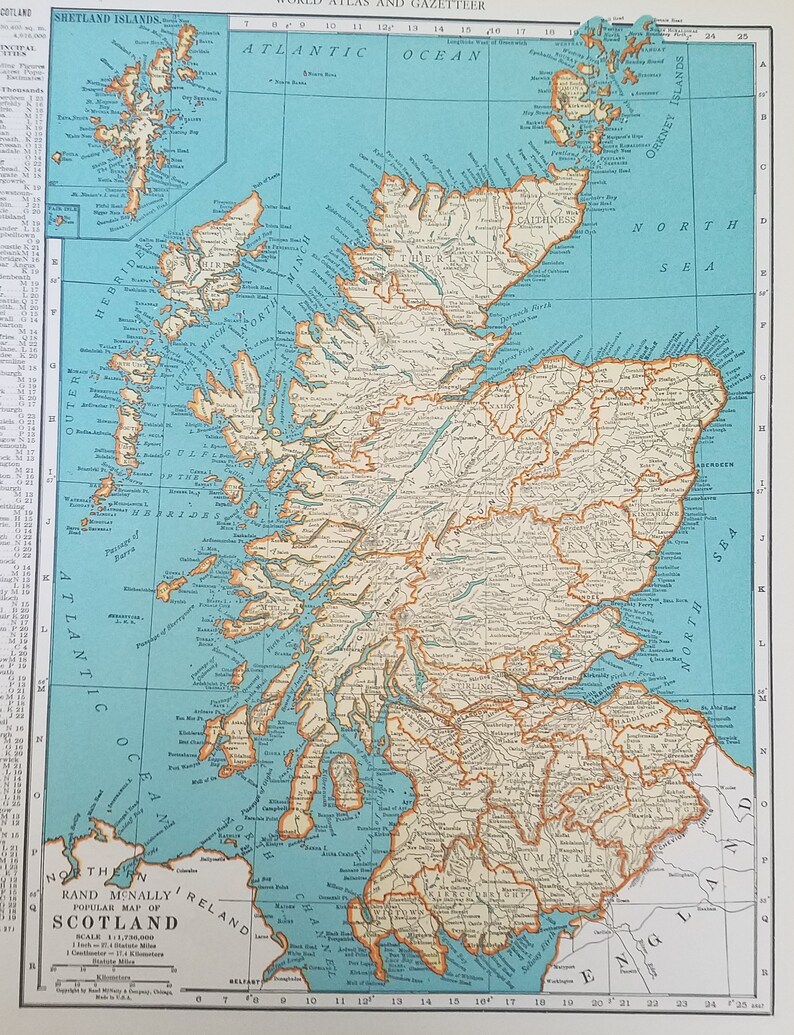 Scotland Map Europe - Veterinaria Online