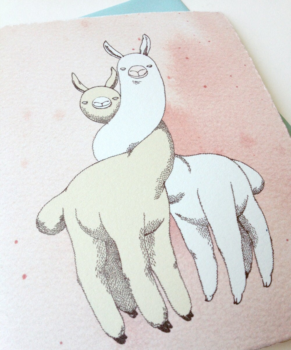 Love / Friendship Card i Llama You Romantic - Etsy