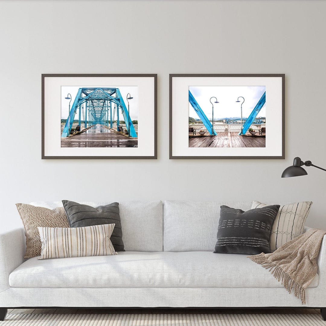 Chattanooga Photography Prints, Walnut Street Bridge, Set of 2, Large ...