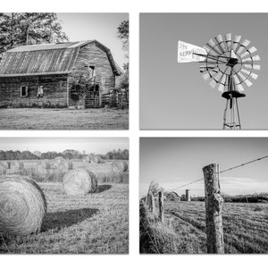 Rustic Farmhouse Wall Art Decor, Set of 4 Country Rustic Art Prints ...