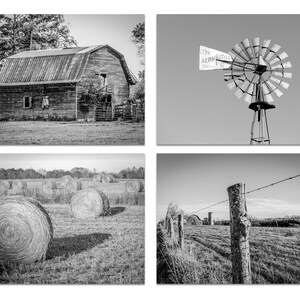 Rustic Farmhouse Wall Art Decor, Set of 4 Country Rustic Art Prints ...