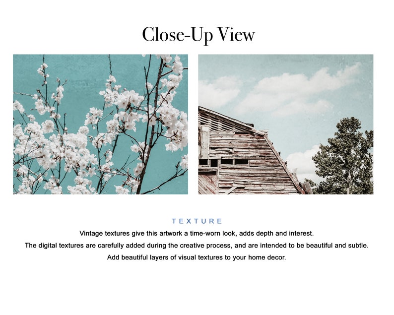 Teal Blue Farmhouse Wall Art Decor Aqua Print Set Country - Etsy