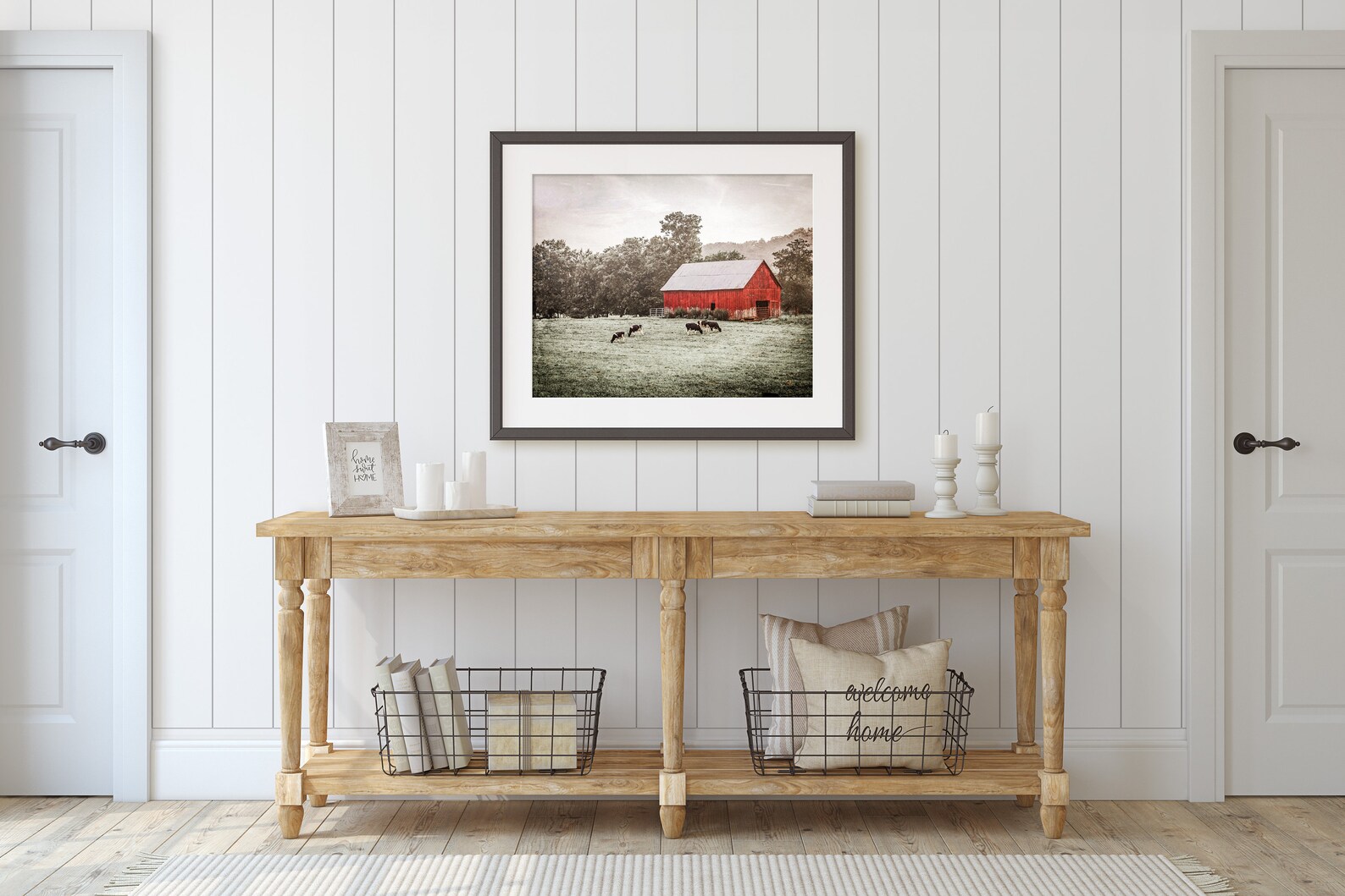 Primitive Rustic Country Farmhouse Wall Art Decor. Red Barn & | Etsy