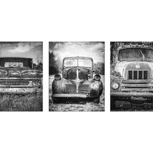 Vintage Trucks Wall Art Set of 3 Rustic Car Art Prints - Etsy
