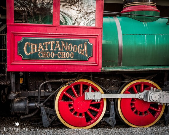 Train Photography Print Red Train Nursery Art Chattanooga | Etsy