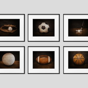 Sports Wall Art Print or Canvas Set. Vintage Sports Photography Decor ...