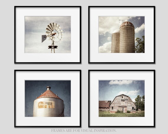 Industrial Farmhouse Photography Prints Rustic Decor - Etsy