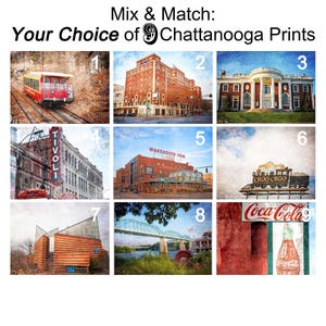 Chattanooga Photography Print or Canvas Set, Chattanooga Art Prints ...