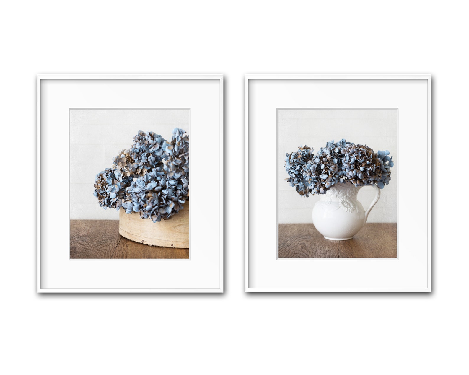 Blue Floral Photography Prints Farmhouse Wall Art Country - Etsy