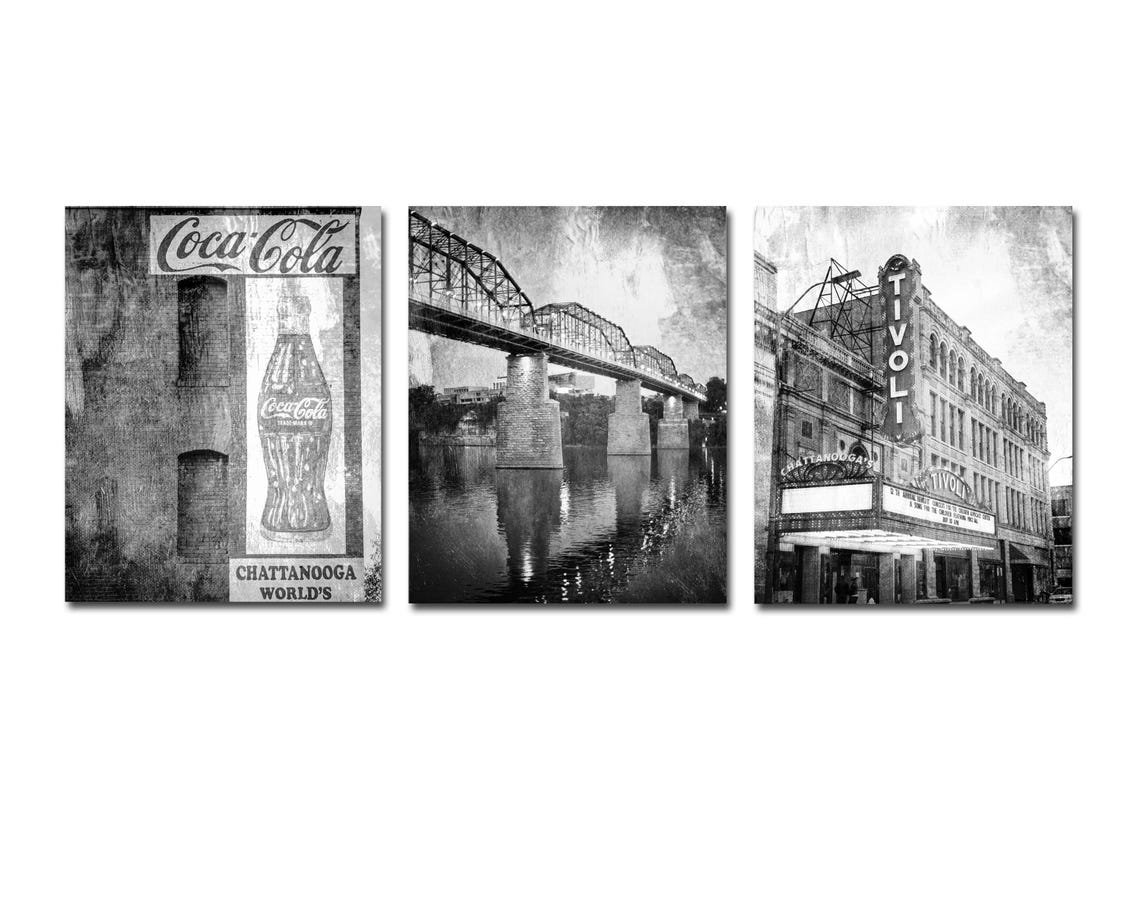 Chattanooga Photography Print Set, Black & White Chattanooga Prints ...