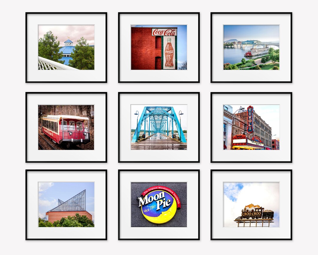 Colorful Chattanooga Art Print or Canvas Set. Chattanooga Photography ...