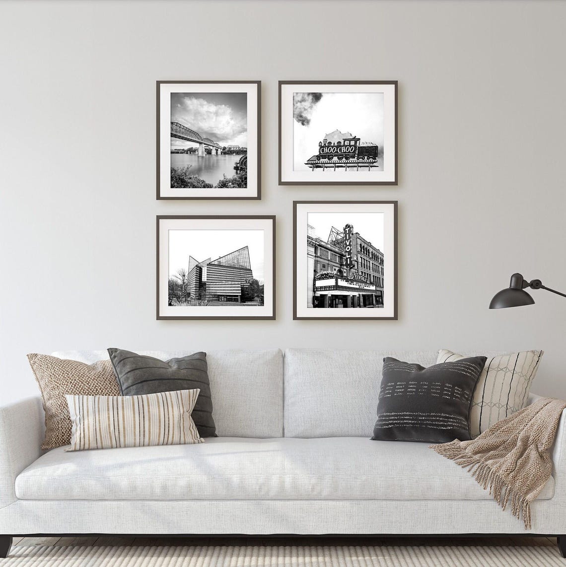 Chattanooga Photography Print Set, Chattanooga Wall Art, Black & White ...