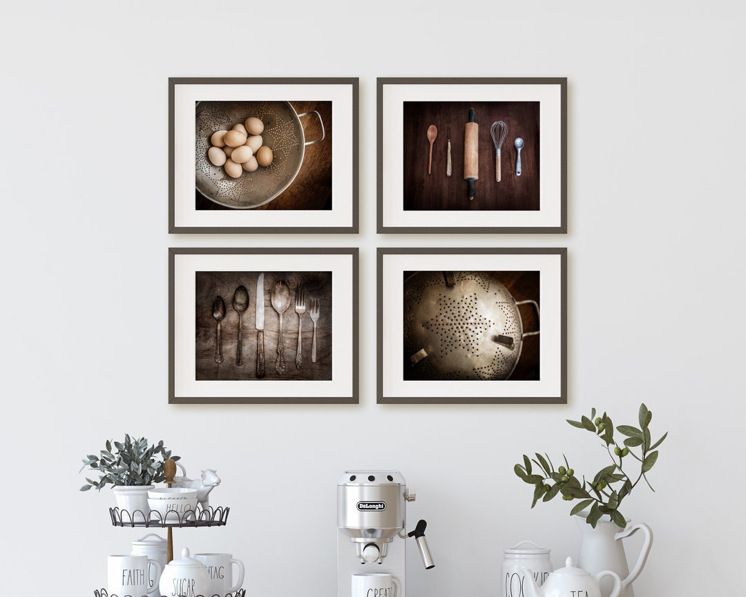 Farmhouse Kitchen Wall Art Prints or Canvas. Rustic Country Kitchen ...