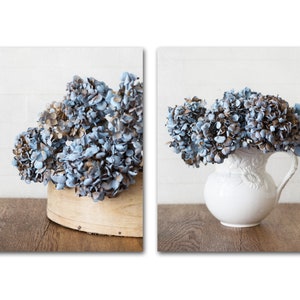 Blue Floral Photography Prints Farmhouse Wall Art Country - Etsy