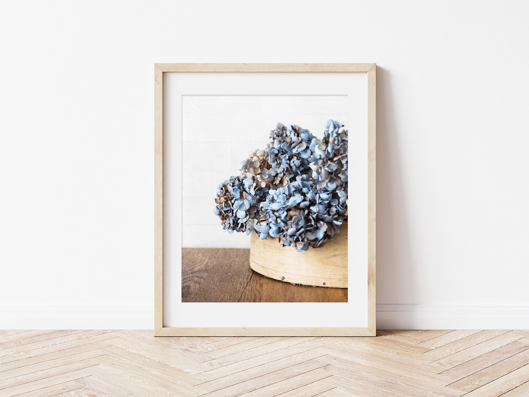 Rustic Country Blue Floral Photography Print or Canvas. - Etsy