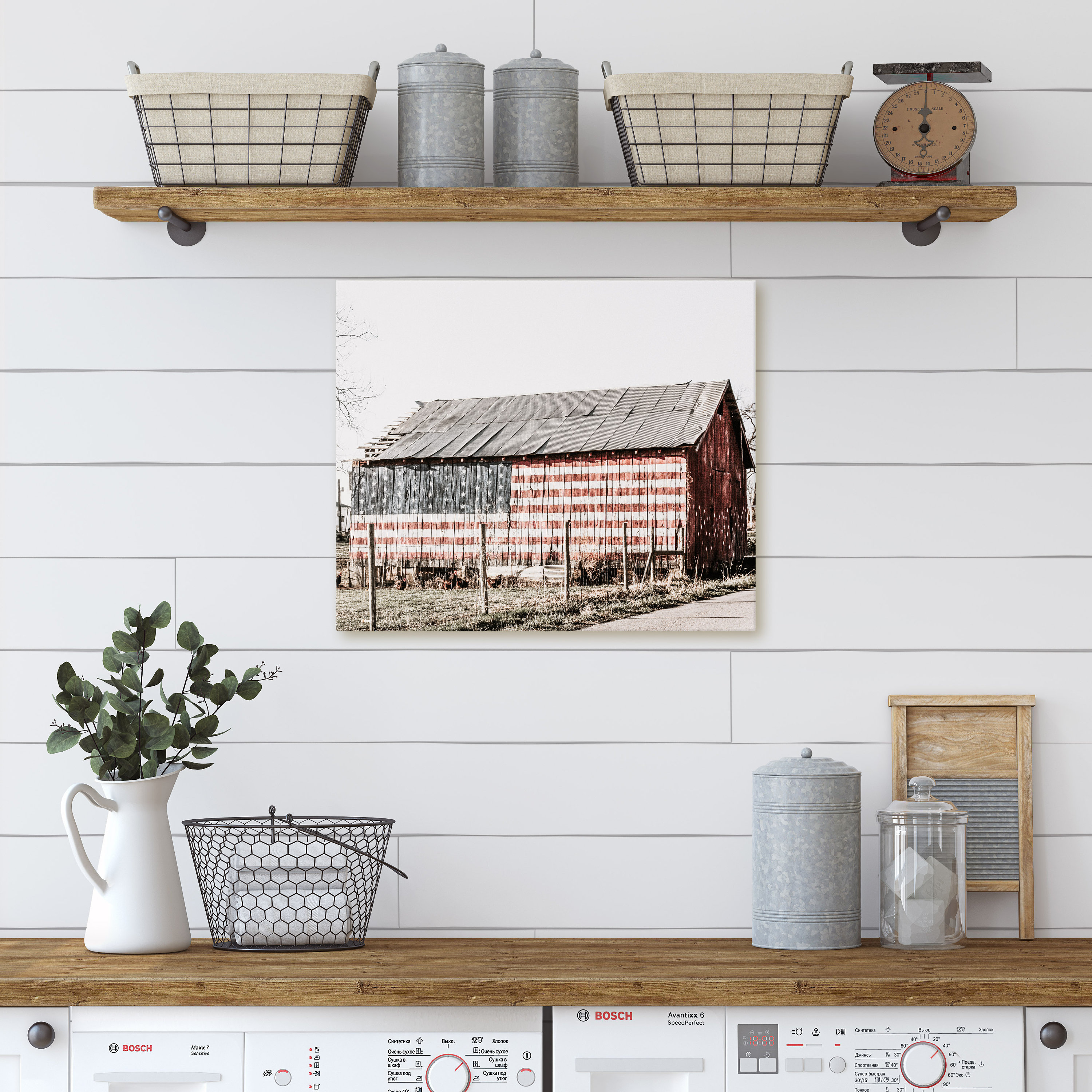 Rustic Patriotic American Flag Barn Wall Art Photography Print | Etsy