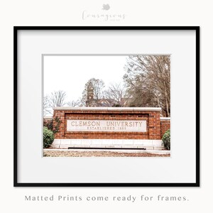 Clemson University Wall Art Print or Canvas. Clemson University Sign ...