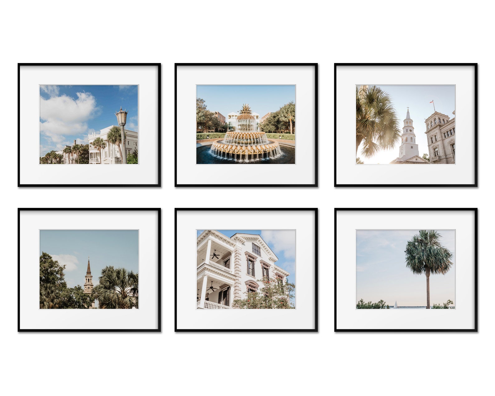 Charleston Wall Art Decor. Set of 6 Charleston Landscape - Etsy