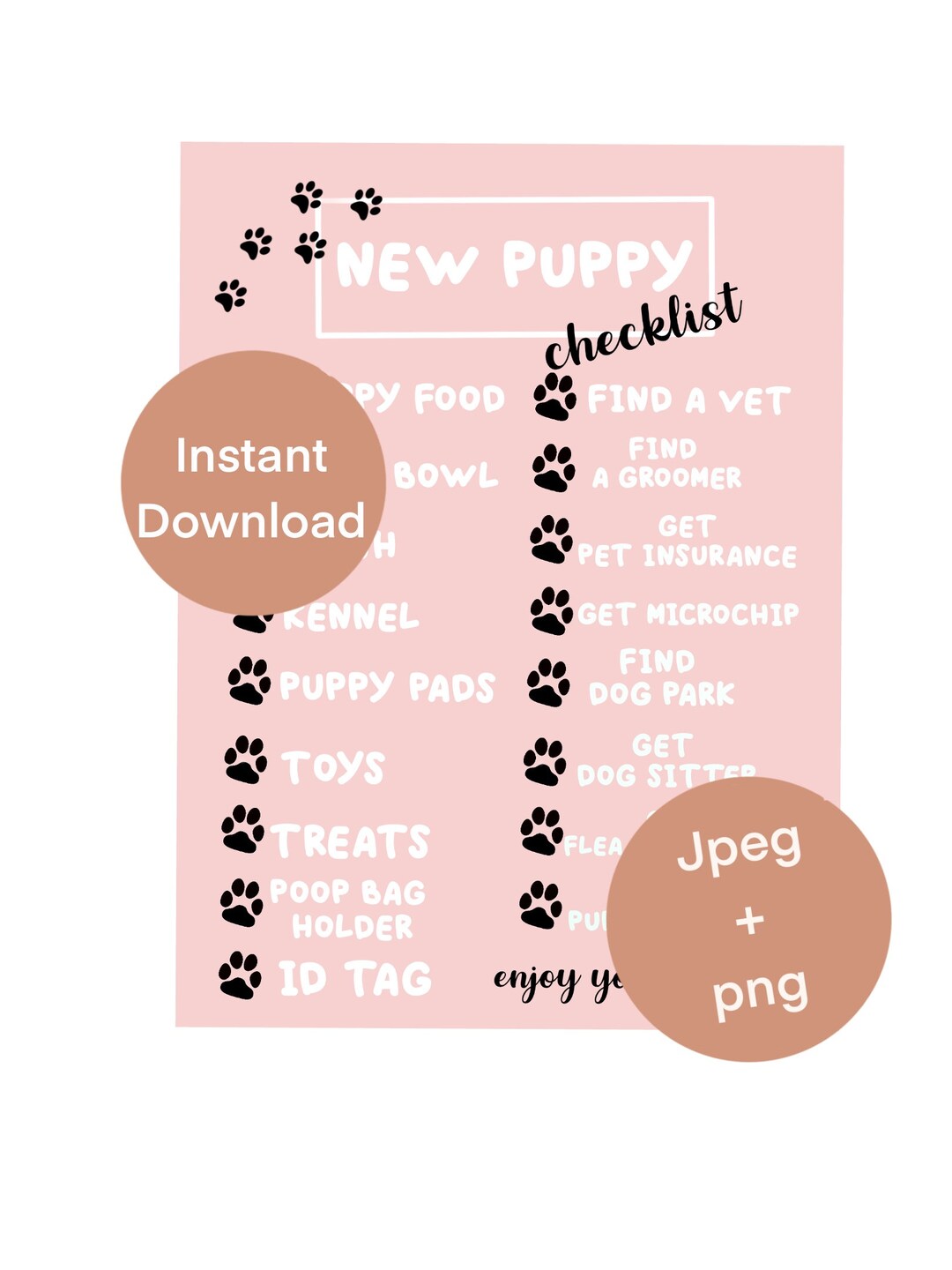New Puppy Checklist, Dog Supplies, Dog Needs, Puppy Supplies, Er, Dog ...