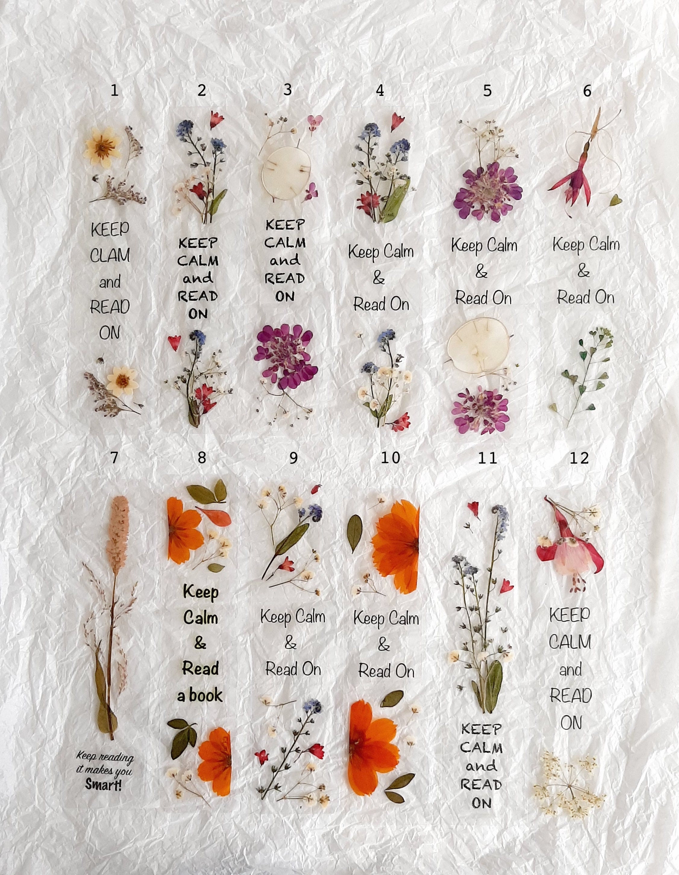 Keep calm and read on bookmark handmade reading book mark | Etsy