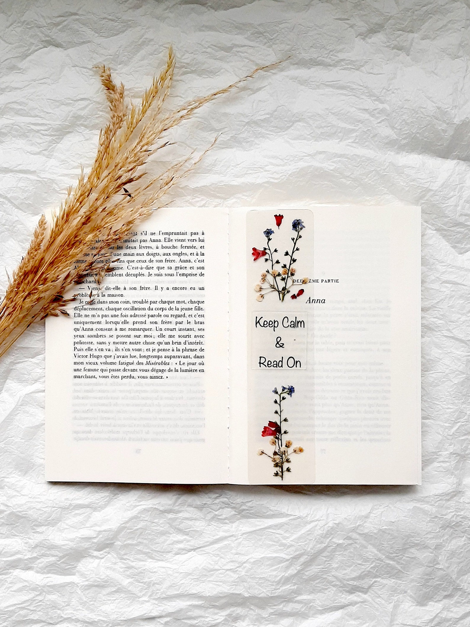 Keep calm and read on bookmark handmade reading book mark | Etsy