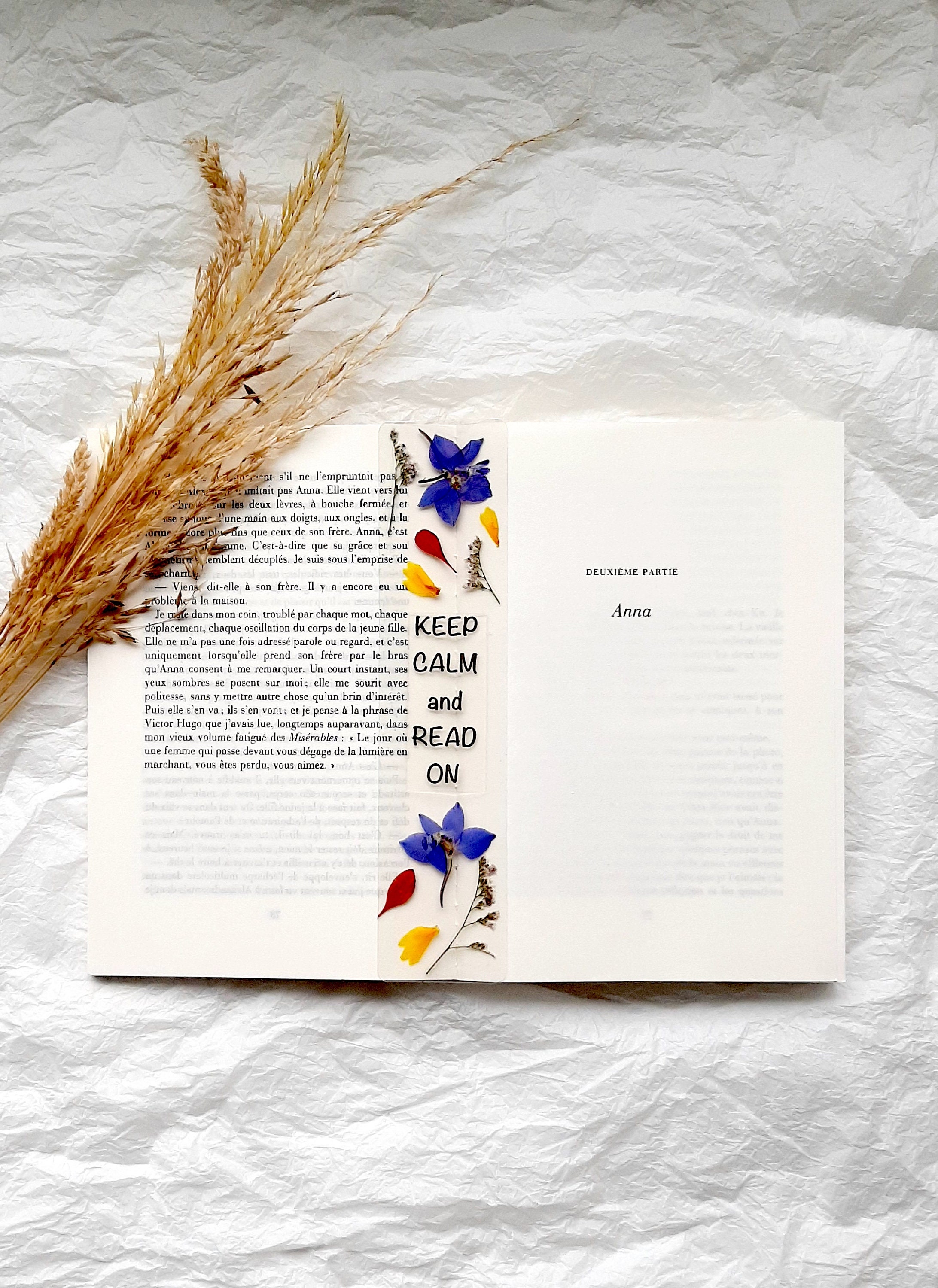 Keep calm and read on bookmark handmade reading book mark | Etsy