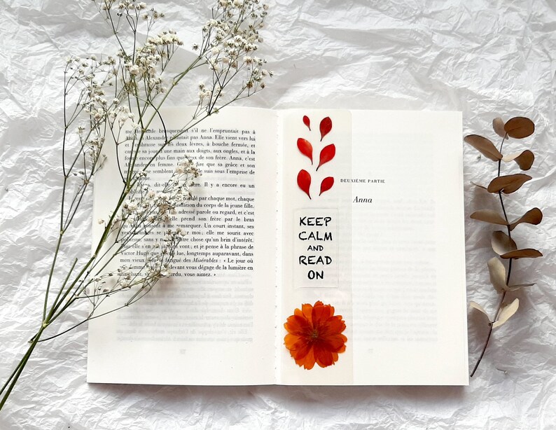 Keep calm and read on bookmark handmade reading book mark | Etsy