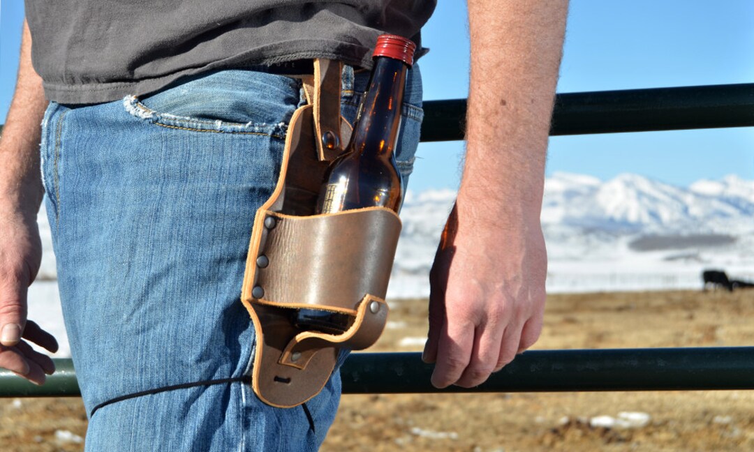 Personalized Leather Drink Slings Beer Holster - Etsy