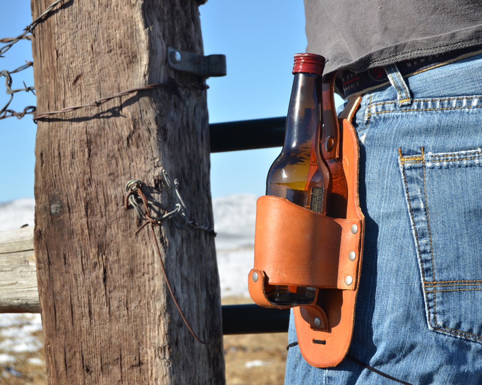 Personalized Leather Drink Slings Beer Holster - Etsy