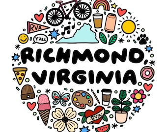 Helen's Restaurant Art Print Watercolor Richmond Virginia RVA Wall ...