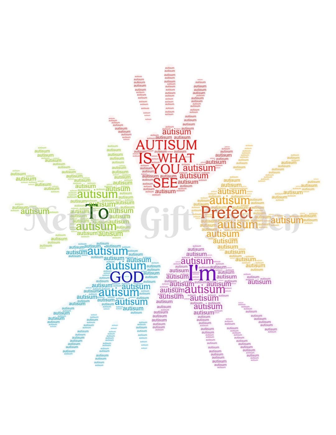 Autism Printable Word Art - Etsy