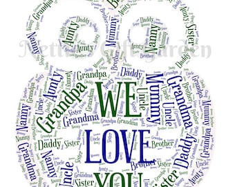 Printable Word Art, Kids Room, Nursery, Baby Girl Wall Decor, Daddys ...